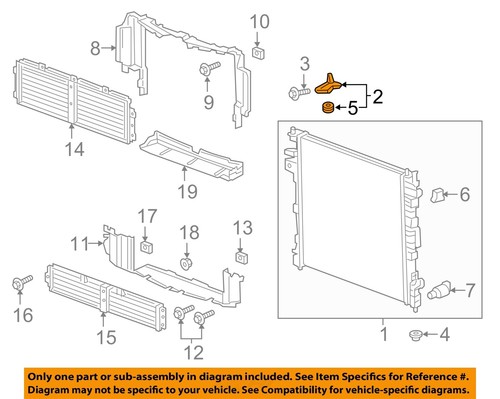 GM OEM 18-23 Enclave Cooling Radiator Components-Radiator Upper Bracket ...