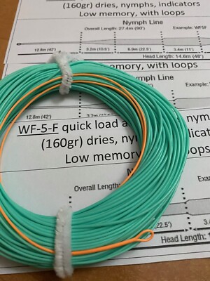 WF-3-F, WF-4-F or WF-5-F Nymph Indicator Taper Fly Line Troutbum | eBay