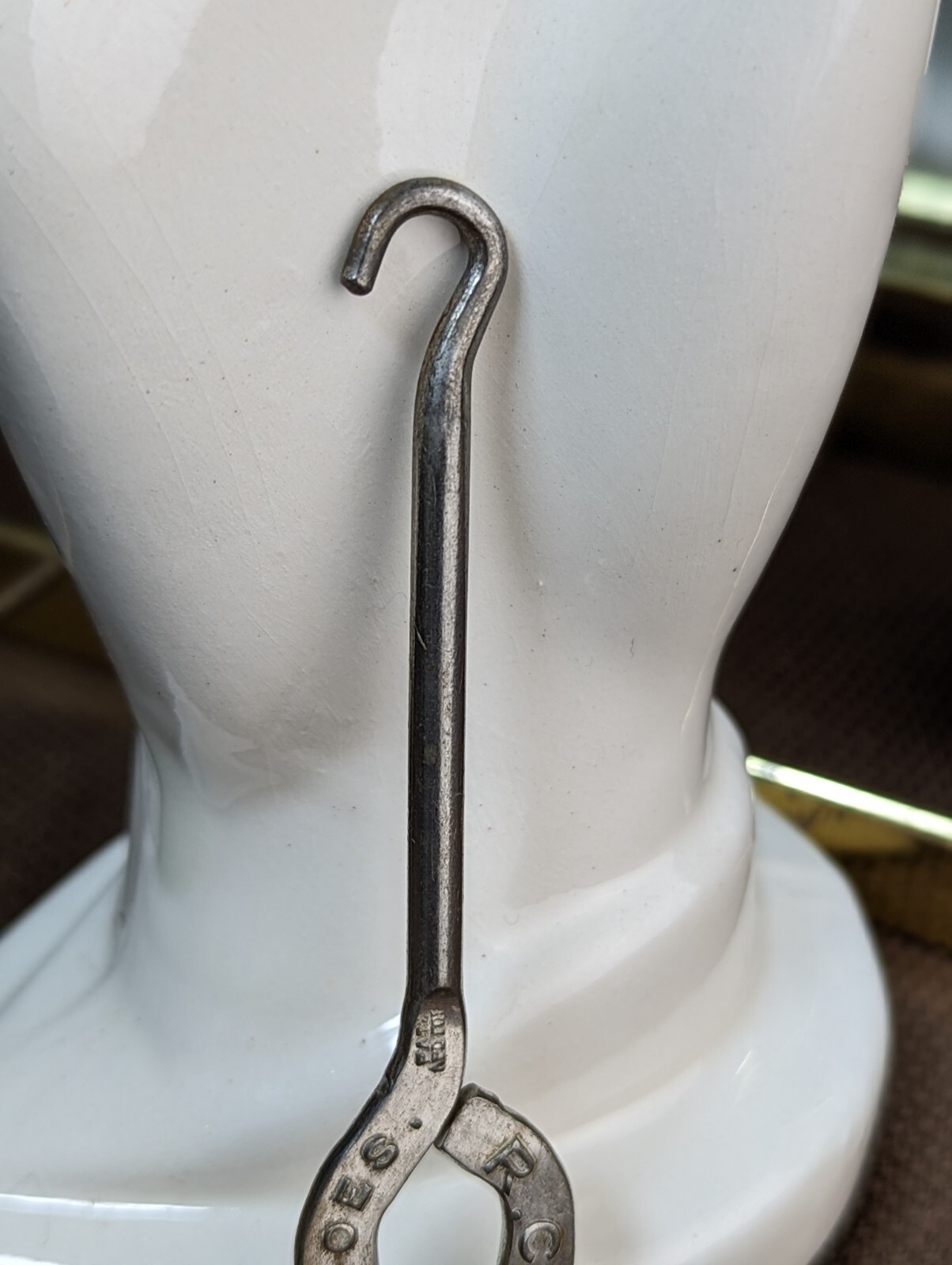 Vintage Advertising Metal Shoe Button Hook 