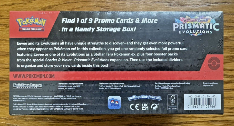 Case/Lot of SIX (6) Sealed Pokemon Prismatic Evolution Surprise Boxes ...