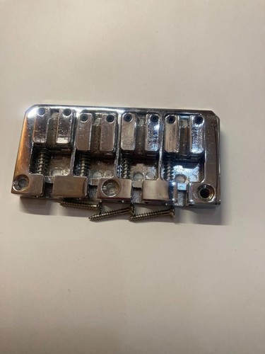 Base Bridge for 4-String Bass Silver Chrome 20mm String Spacing Durable ...