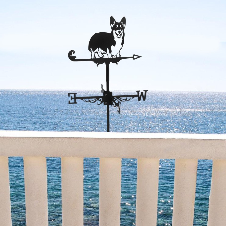 Dog Weather Vane Wrought Iron Cartoon Dog Wind Vane Roof Garden ...
