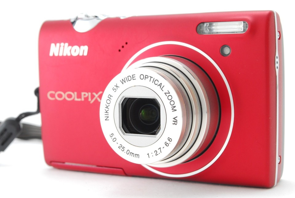 [TOP MINT] Nikon COOLPIX S5100 12.2MP Compact Digital Camera RED w/Box ...