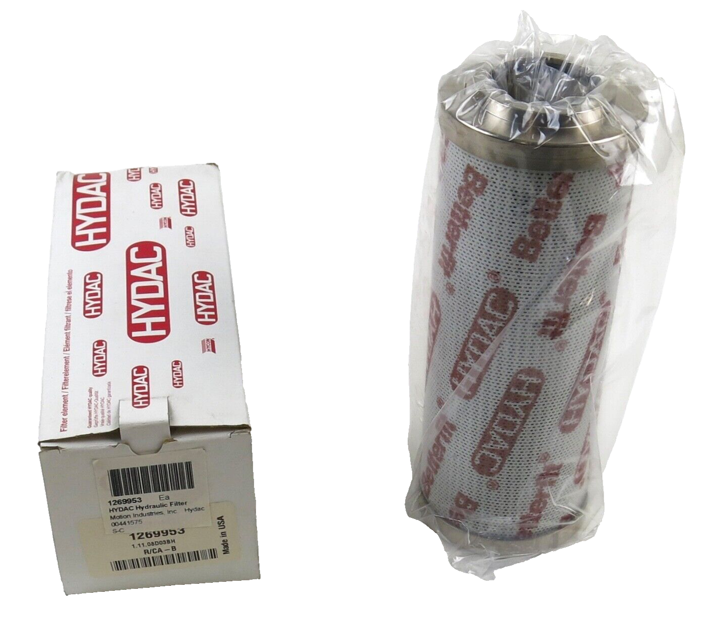 HYDAC 1269953 Hydraulic Filter Element 1.11.08 D 03 BH4 (Inv. #1) | eBay