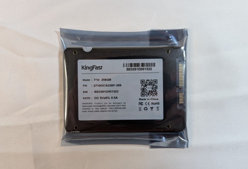 Lot of 10 KingFast F10 256GB SSD SATA 2710DCS23BF-256 Solid State Drive ...