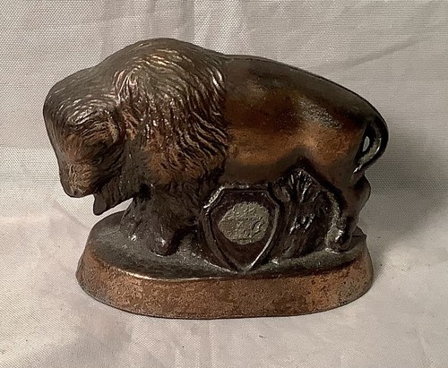 Vintage Metal Buffalo Figurine Japan | eBay