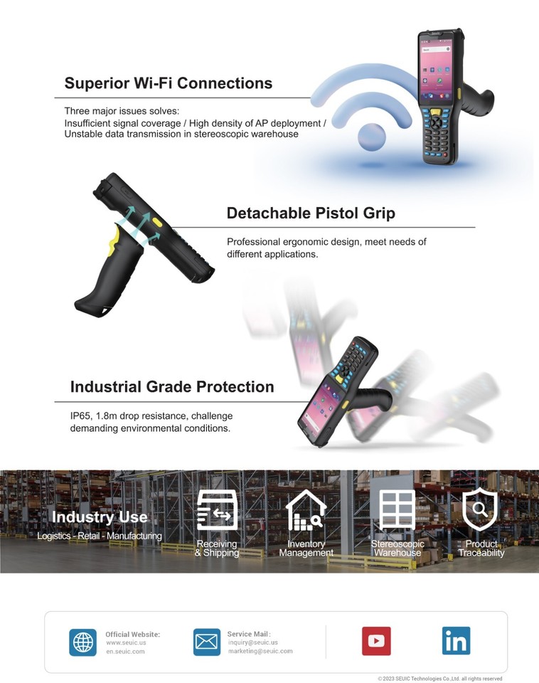 Original Seuic AUTOID Q7 New Replacement Touch Screen PN Q7-SP013 with ...