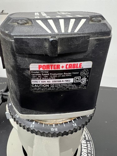 PORTER-CABLE 7518 15A 3 1/4-HP Speedmatic 5 Speed Fixed Base Router ...