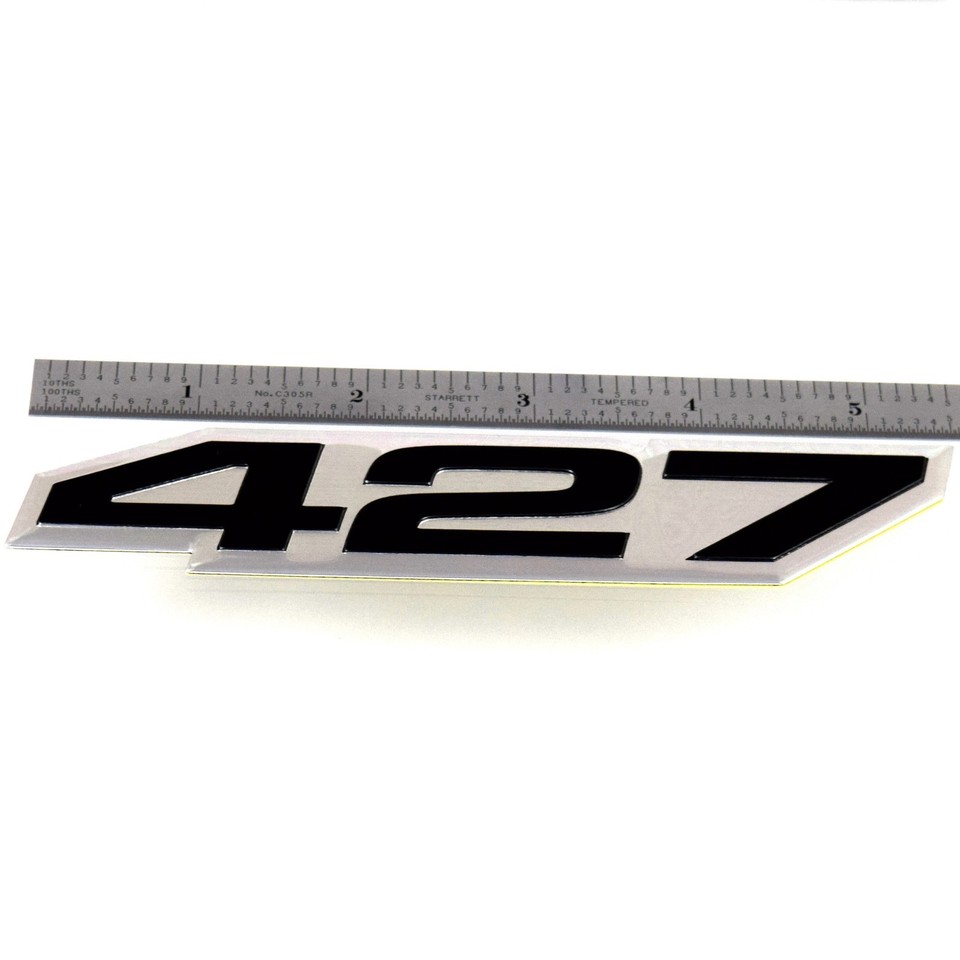 1x 427 Aluminum Emblem Badge Decal Black Numbers Chevy Corvette Z06-C6 ...