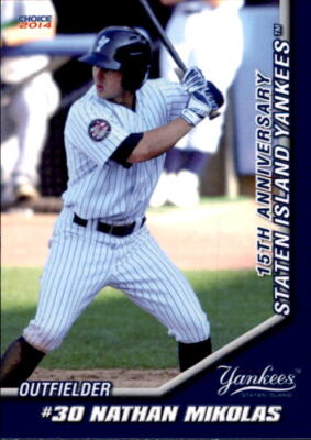 2014 Staten Island Yankees Choice #25 Nathan Mikolas Kenosha Wisconsin ...