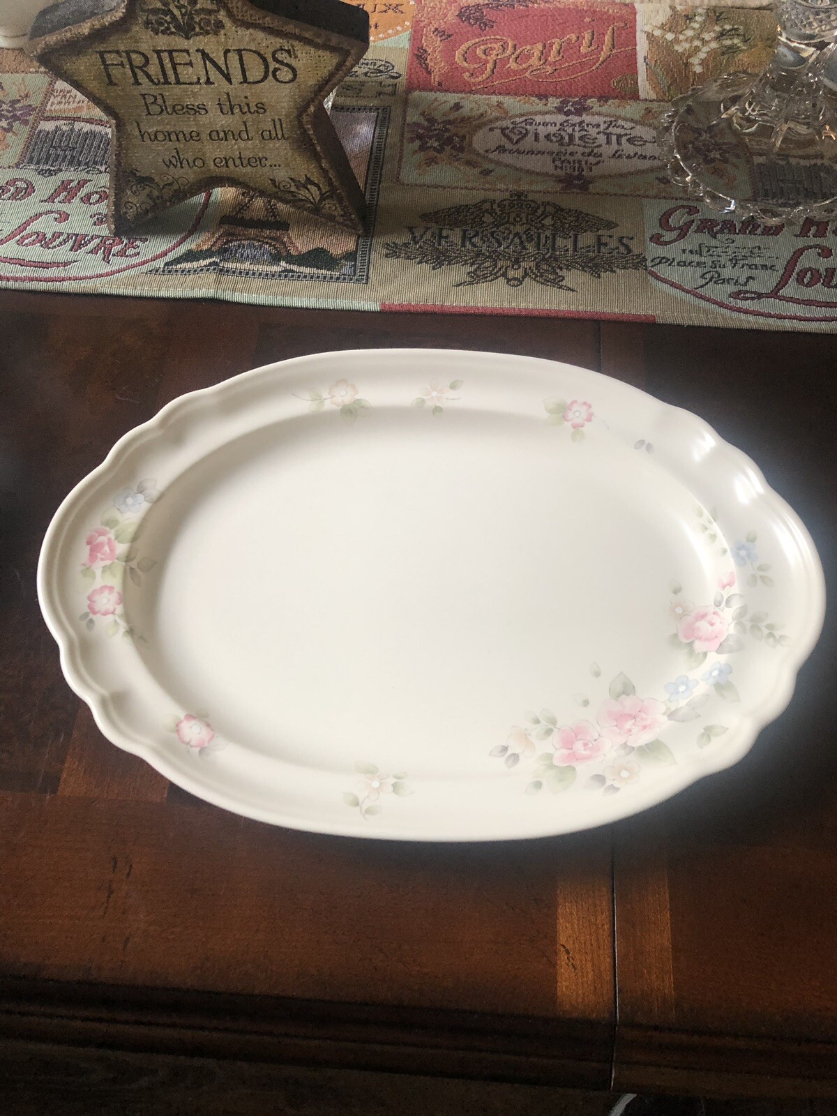Pfaltzgraff Pink English Tea Rose 14-1/2” Large Platter | eBay
