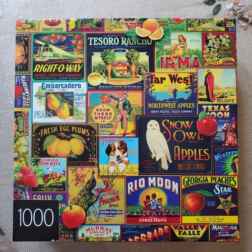 1000 Piece Jigsaw Puzzles Vintage Fruit Labels for Adults Kids ...
