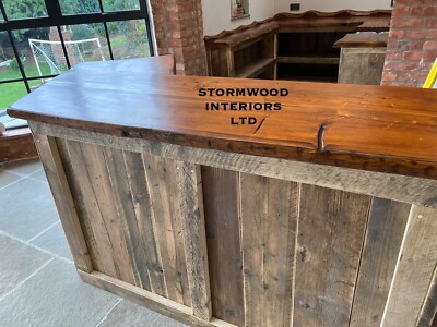 HANDMADE FROM RECLAIMED TIMBER BESPOKE SHOP COUNTERS MADE TO MEASURE ...