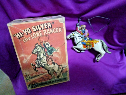 VINTAGE MARX LONE RANGER HI- YO SILVER TOY WITH REISSUE BOX | eBay