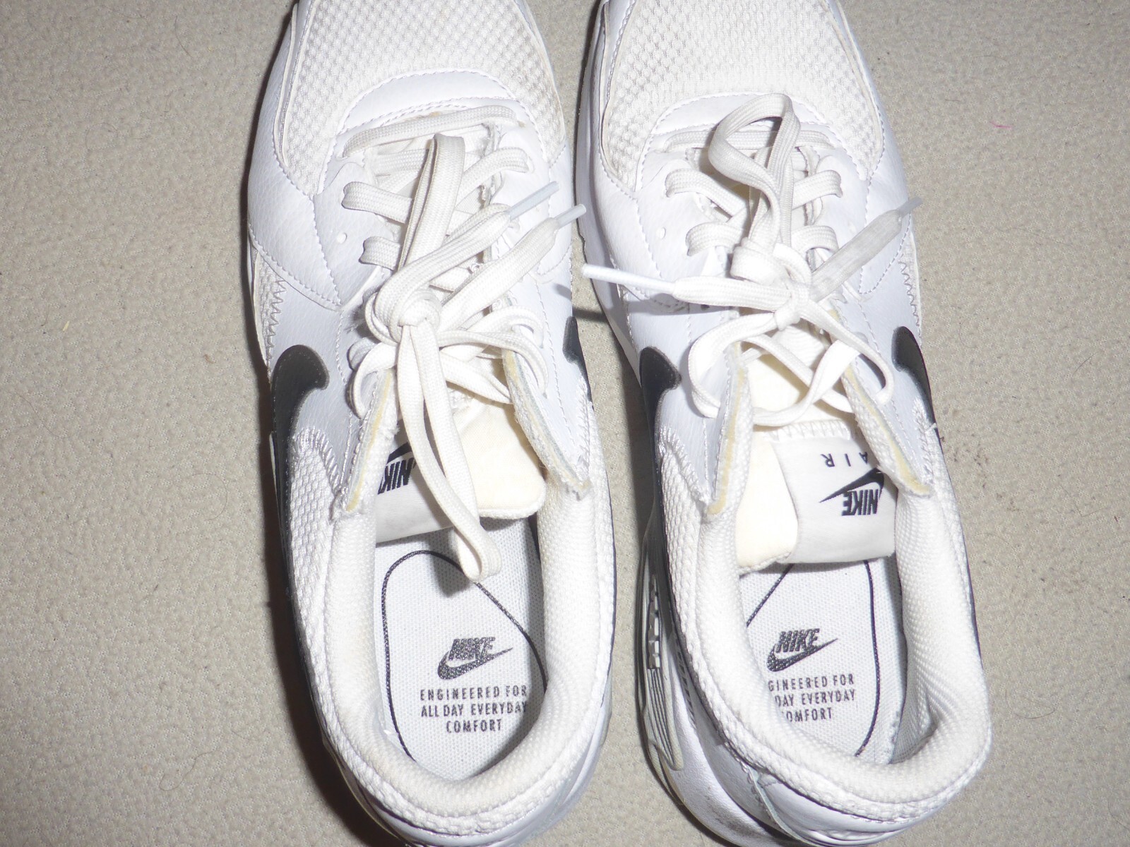 NIKE AIR MAX EXCEE CD5432-101 SIZE 7 SHOES WHITE PLATINUM BLACK WOMANS ...