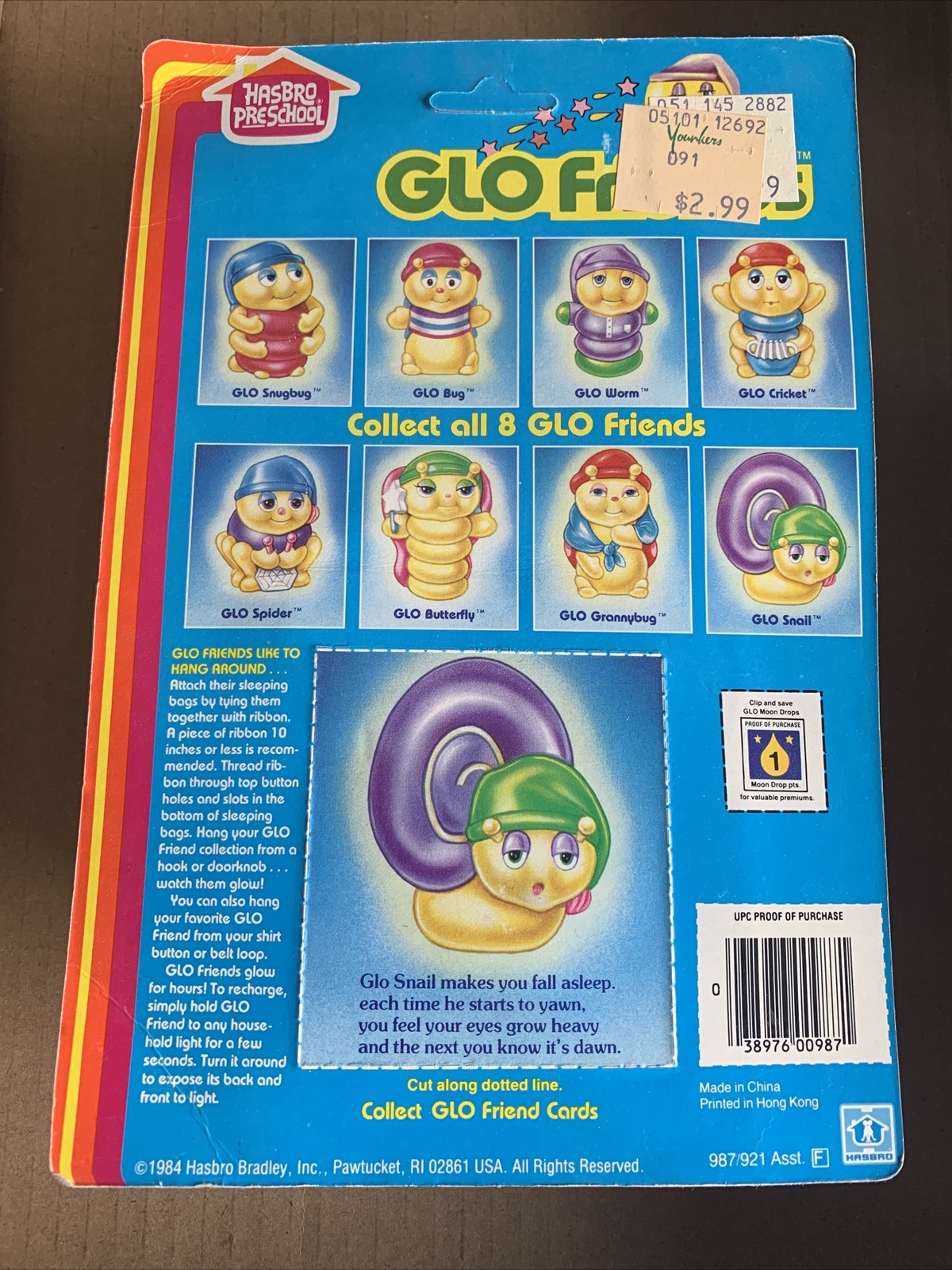 Vintage 1984 Glow Worm Gloworm Glo Snail Figure Toy Brand New Unpunched ...