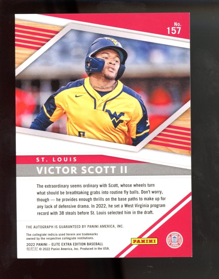 Victor Scott II 2022 Panini Elite Extra Edition #157 Auto St Louis ...