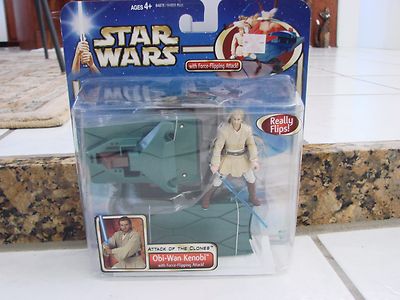 Star Wars ATOC Obi-Wan Kenobi w/Force flipping Attack Action Figure ...