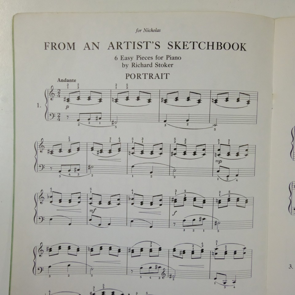 RICHARD STOKER from an artists sketchbook , piano solo | eBay