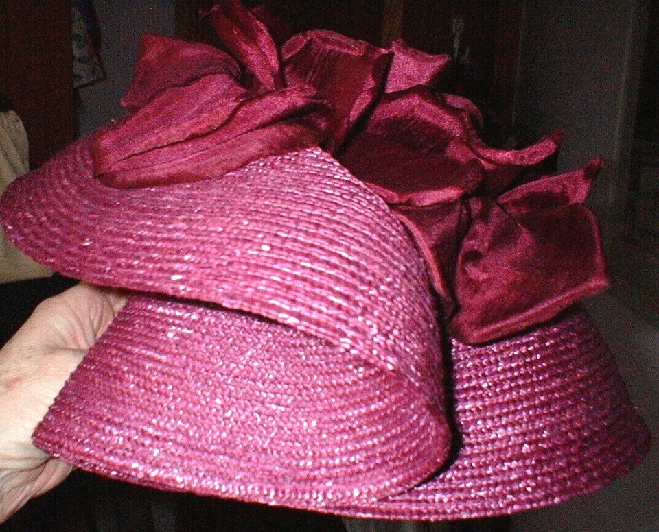 JACQUES VERT PLUM /CLARET MATCHING HAT/FASCINATOR & BAG NEW WITH TAGS ...