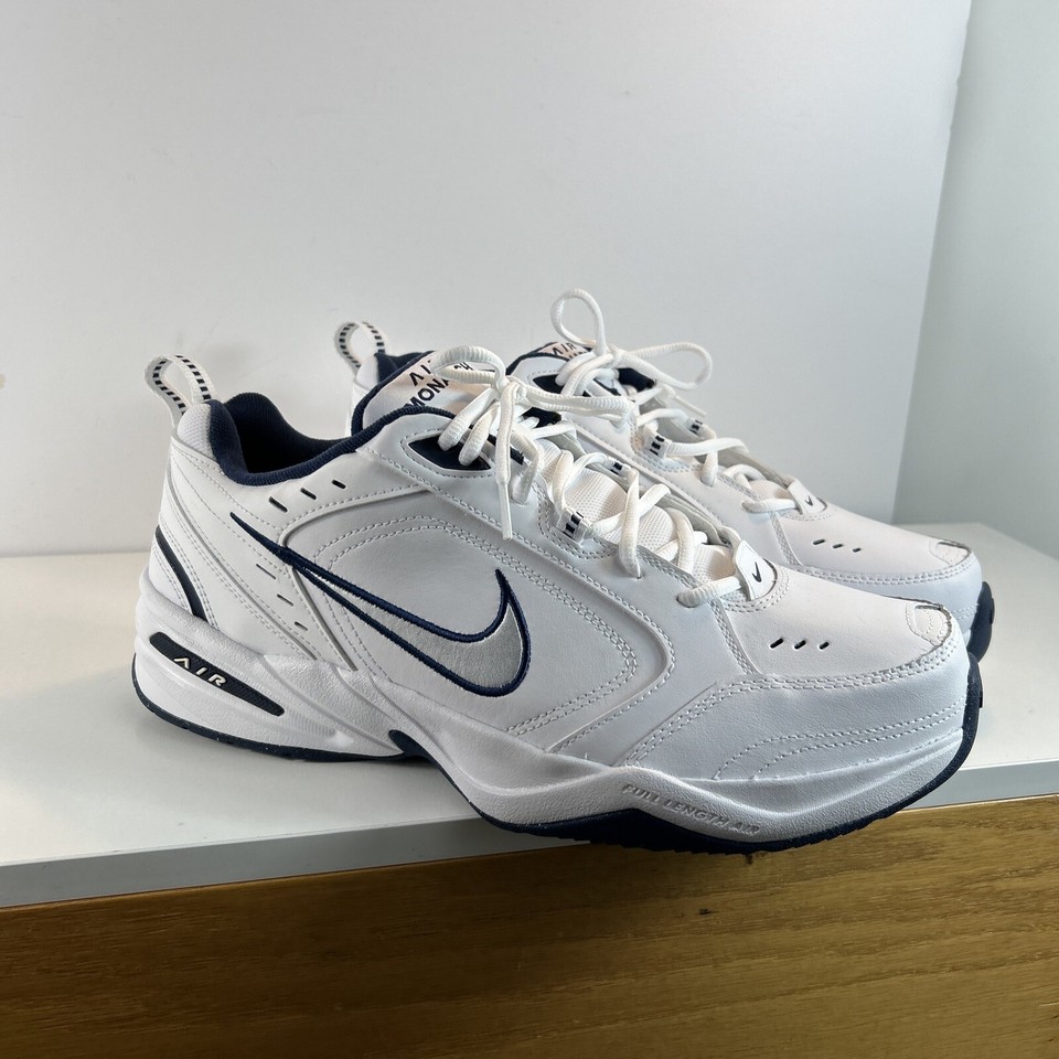 Nike Men's Monarch IV White/Silver Sneakers-Asst Sizes 416355-102 X-WIDE 4E | eBay