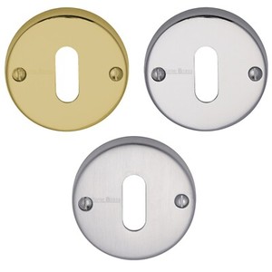 45mm Round Open Standard Keyhole Escutcheon Plate Face Fixing Premium ...