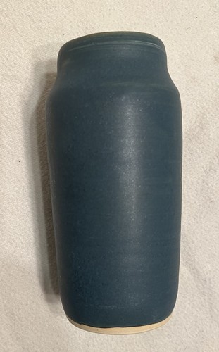Studio Pottery Vase signed MH nice Dark Blue glaze | eBay