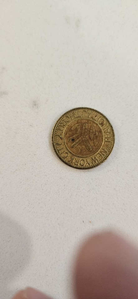 NYC Transit Authority Good For One Fare Solid Brass Subway Token 1980 ...