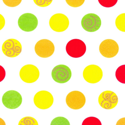 Papstar Balls Yellow polka dot Napkins 20 Pack | eBay Australia
