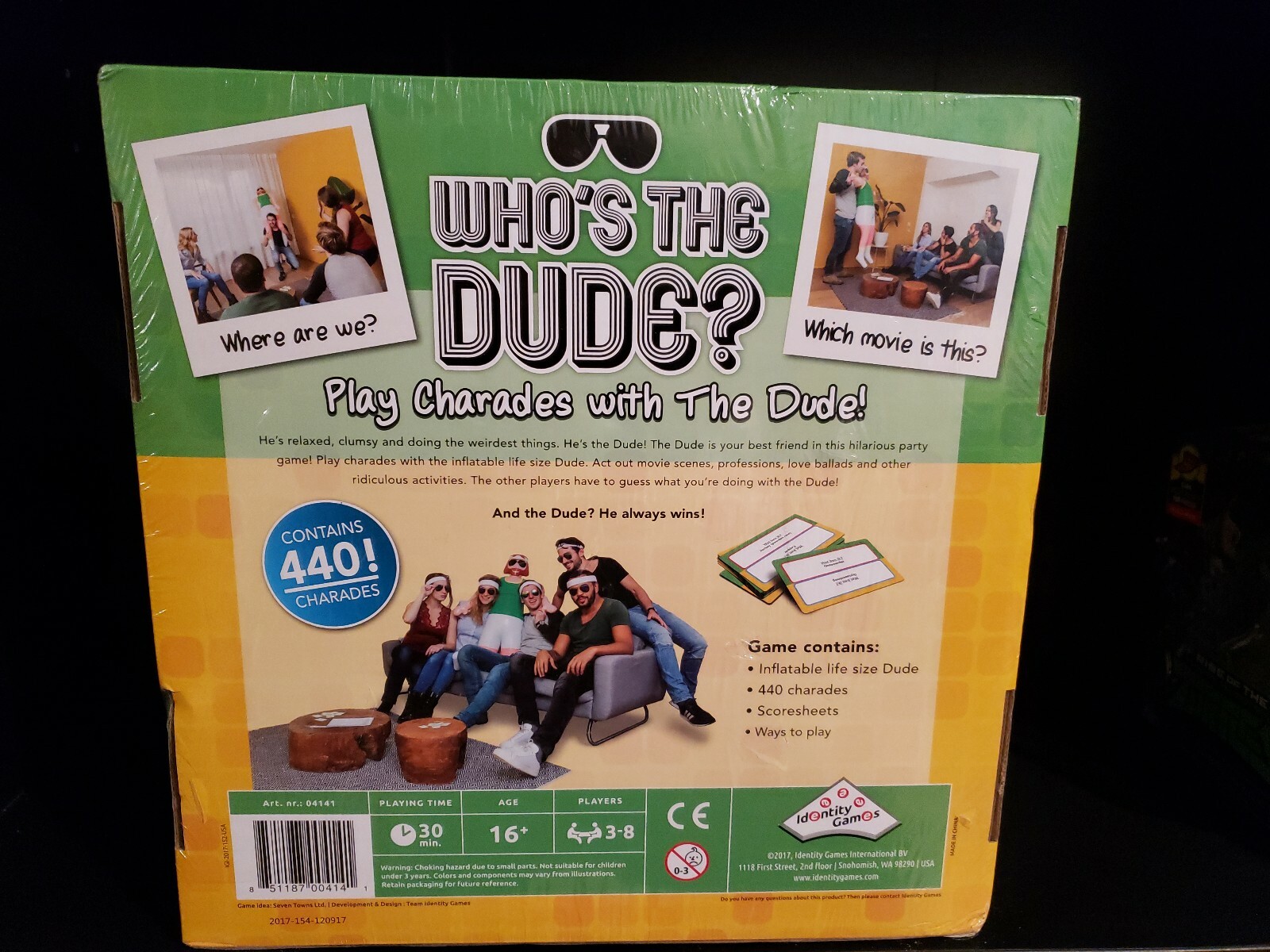 Who’s The Dude? Adult Charades Game With Life Size Inflatable Dude NIB ...