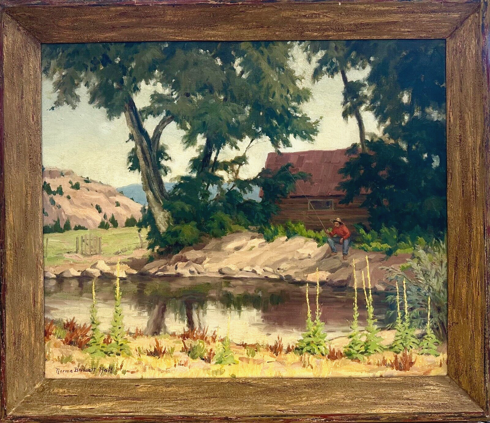 Orig. Oil Painting on Canvas by Norma Bassett Hall (Kansas Prairie ...