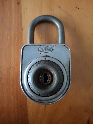 Dudley Lock Corp Combination Lock Locksport Antique VTG Keyed Padlock ...
