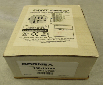 Sixnet EB-PSE-24-1B POE Industrial Power Injector Cognex 158-1019R CPS ...