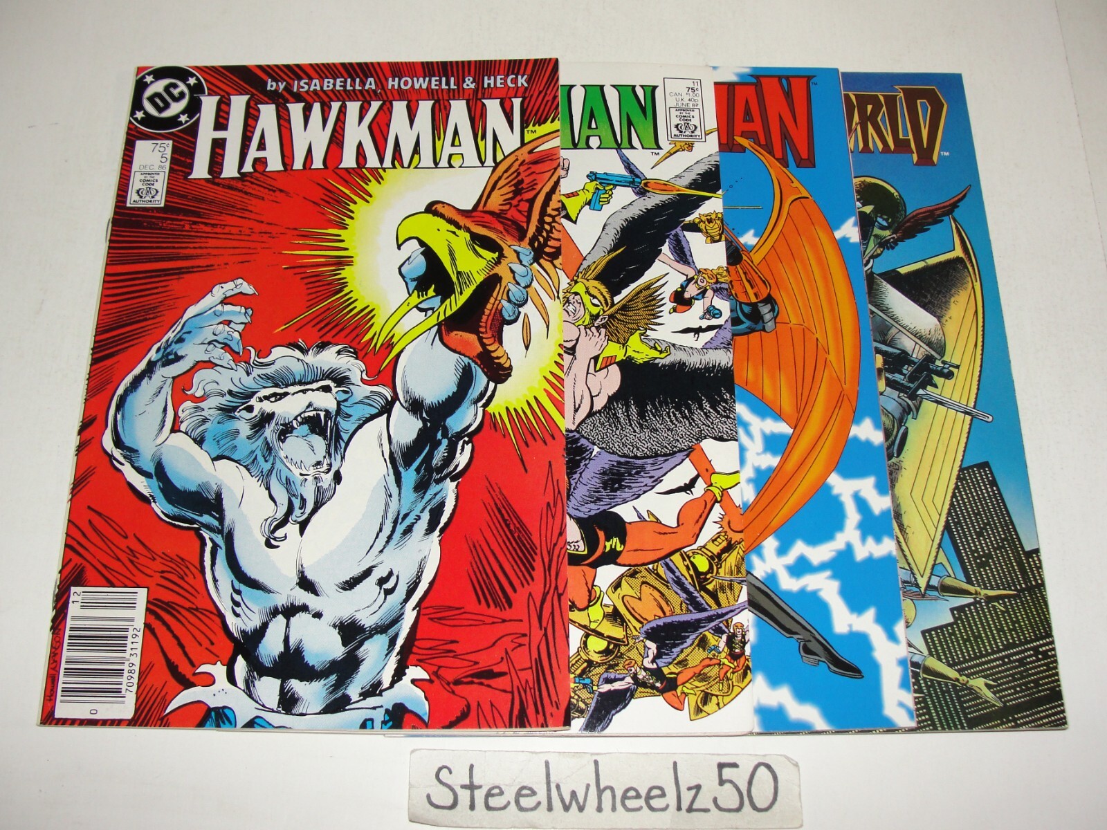 Hawkman 4 Comic Lot DC 1986 #5 11 1994 Hawkworld 1 1990 Ostrander ...