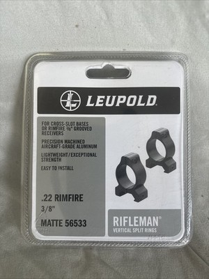 Leupold 56533 Rifleman .22 Rimfire 3/8" Tip-Off Scope Rings Matte New ...