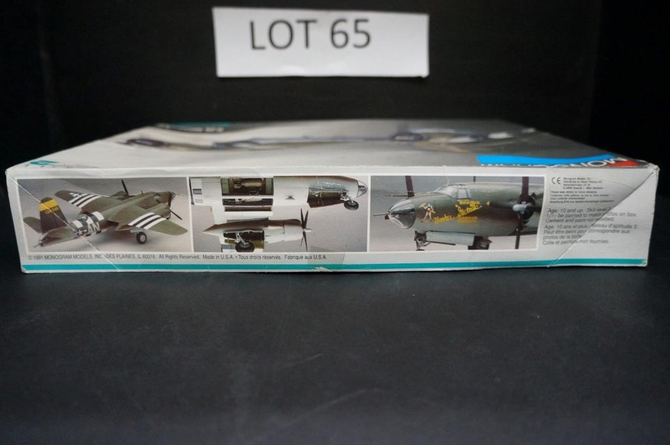 LOT 65 3 MONOGRAM MILITARY AIRCRAFT UNBUILT MODEL KITS 74002-5506-7575 ...