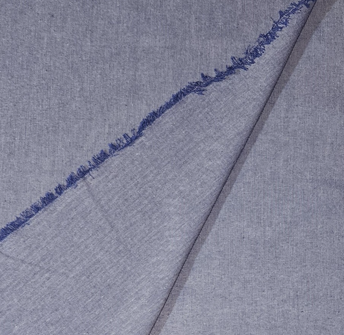 Denim Blue Rustic Chambray Fabric Cotton Yarn Dyed thn Woven BY THE ...