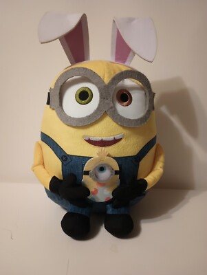 Minion Easter Bunny Bob 11'' plush figure squishable toy Despicable Me ...