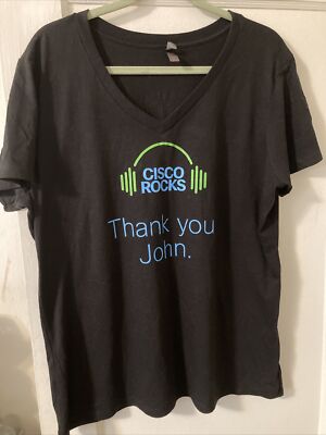 Cisco (systems) Rocks Thank You John (Chambers) Rock On Chuck Tshirt ...