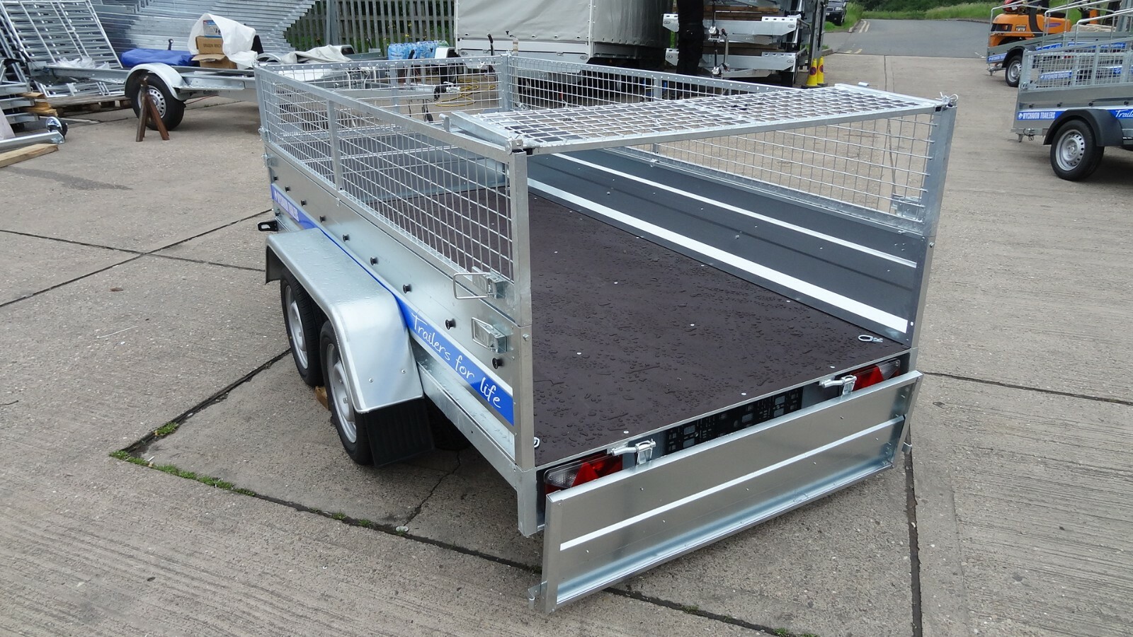 BRAND NEW CAGE MESH TRAILER 10FT X 5FT TWIN AXLE 750KG MGW CAR TRAILER ...