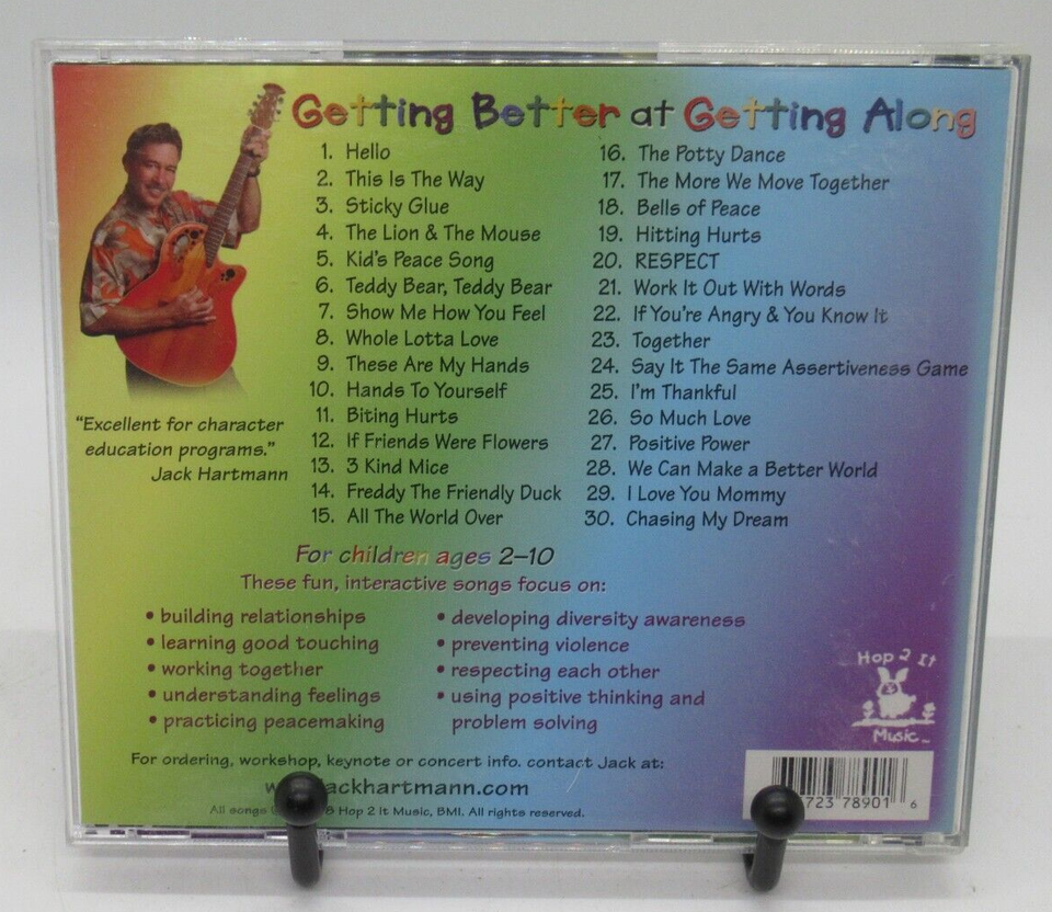 JACK HARTMANN: GETTING BETTER AT GETTING ALONG MUSIC CD, 30 FUN KIDS ...