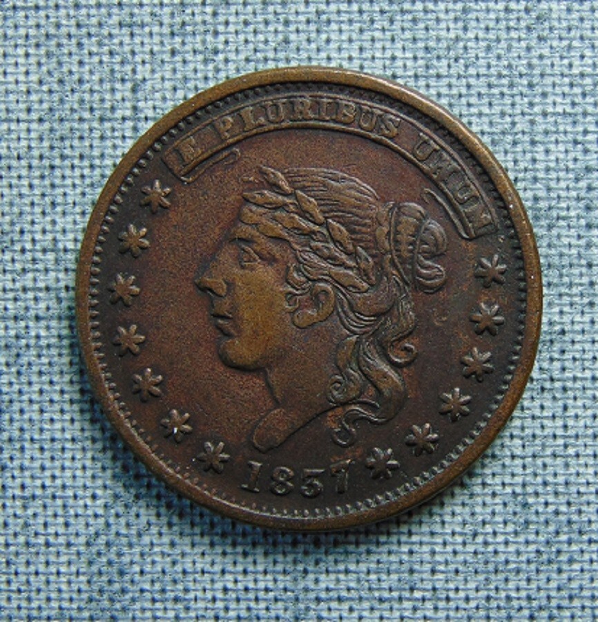1837 HARD TIMES TOKEN ~ MILLIONS FOR DEFENCE ~ NOT ONE CENT ~ COPPER ...
