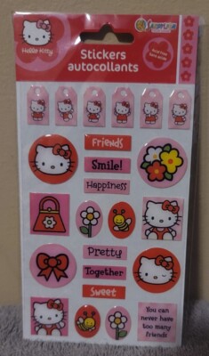 Hello Kitty Gems Stickers Sandy Lion Sanrio 2005 PHKGEM1 Purse Flower ...