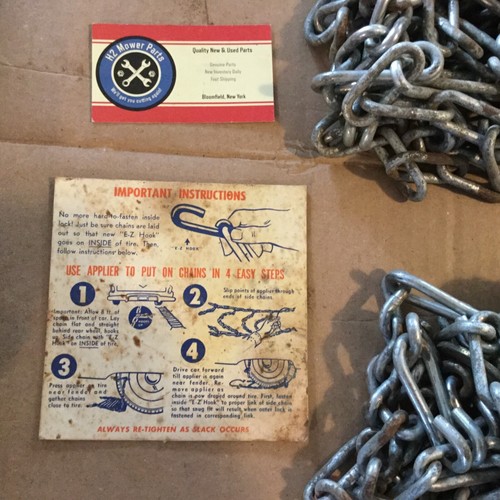 VINTAGE CAMPBELL TIRE SNOW MUD CHAINS 1210 FITS CERTAIN 13" & 14" & 15 ...
