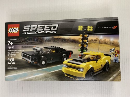 NEW LEGO 75893 Speed Champions DODGE CHALLENGER SRT DEMON & CHARGER R/T ...