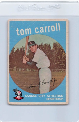 1959 Topps #513 Tom Carroll Athletics VG *6582 | eBay
