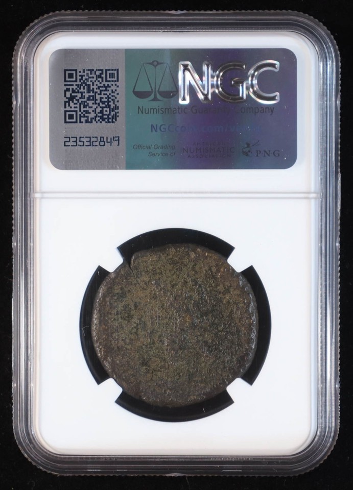 ROMAN EMPIRE MACRINUS AD 217-218 AE SESTERTIUS NGC HOLDING 2 STANDARDS ...