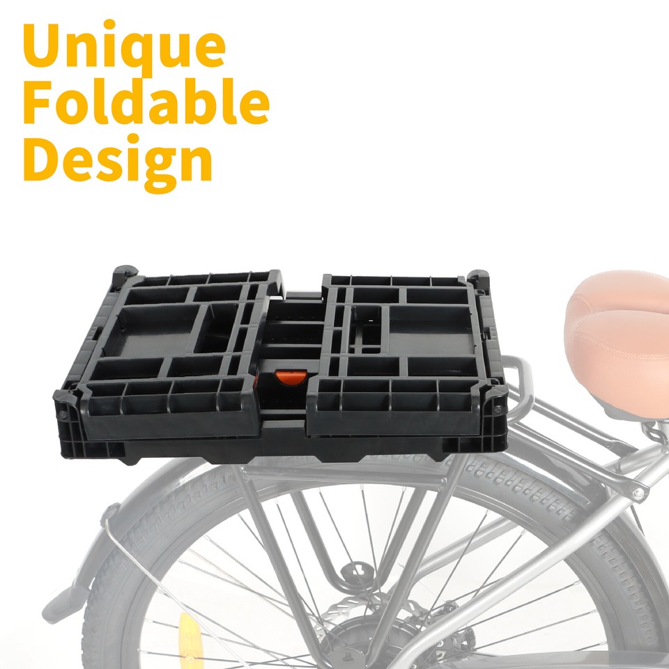 Bike Foldable Rear Basket, Rear Bicycle Cargo Rack, Ebike Storage Rear ...