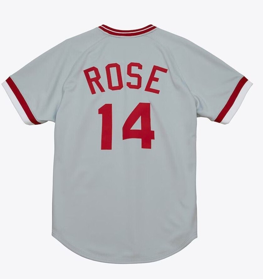 MLB Mitchell & Ness Cincinnati Reds #14 ROSE Baseball Jersey New Mens ...