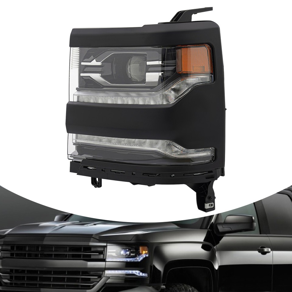 For 2016-2018 Chevy Silverado 1500 Full LED Headlight Assembly Headlamp ...